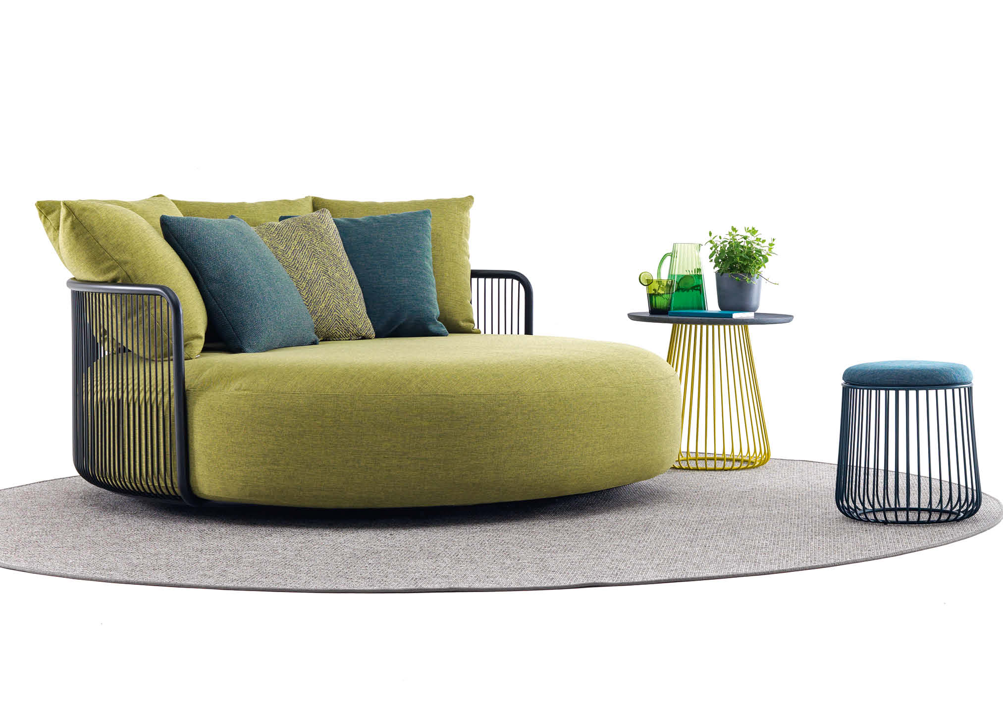 Canapé rond John B - Collection outdoor Sounds BertO