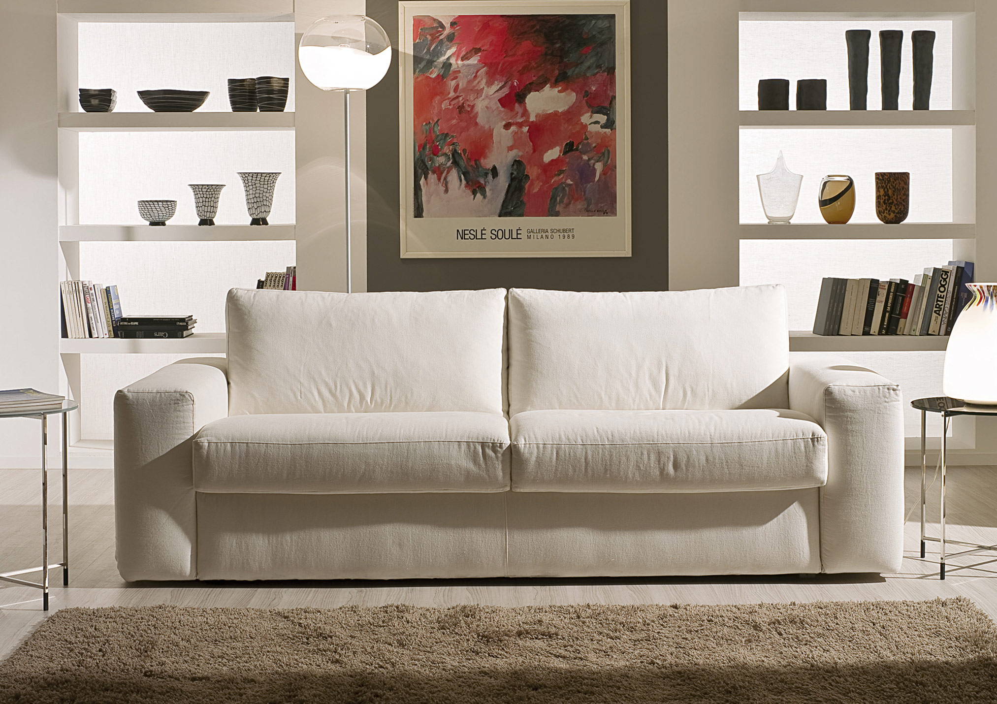 Canapé-lit en tissu deux places Philadelphia City - Berto Salotti