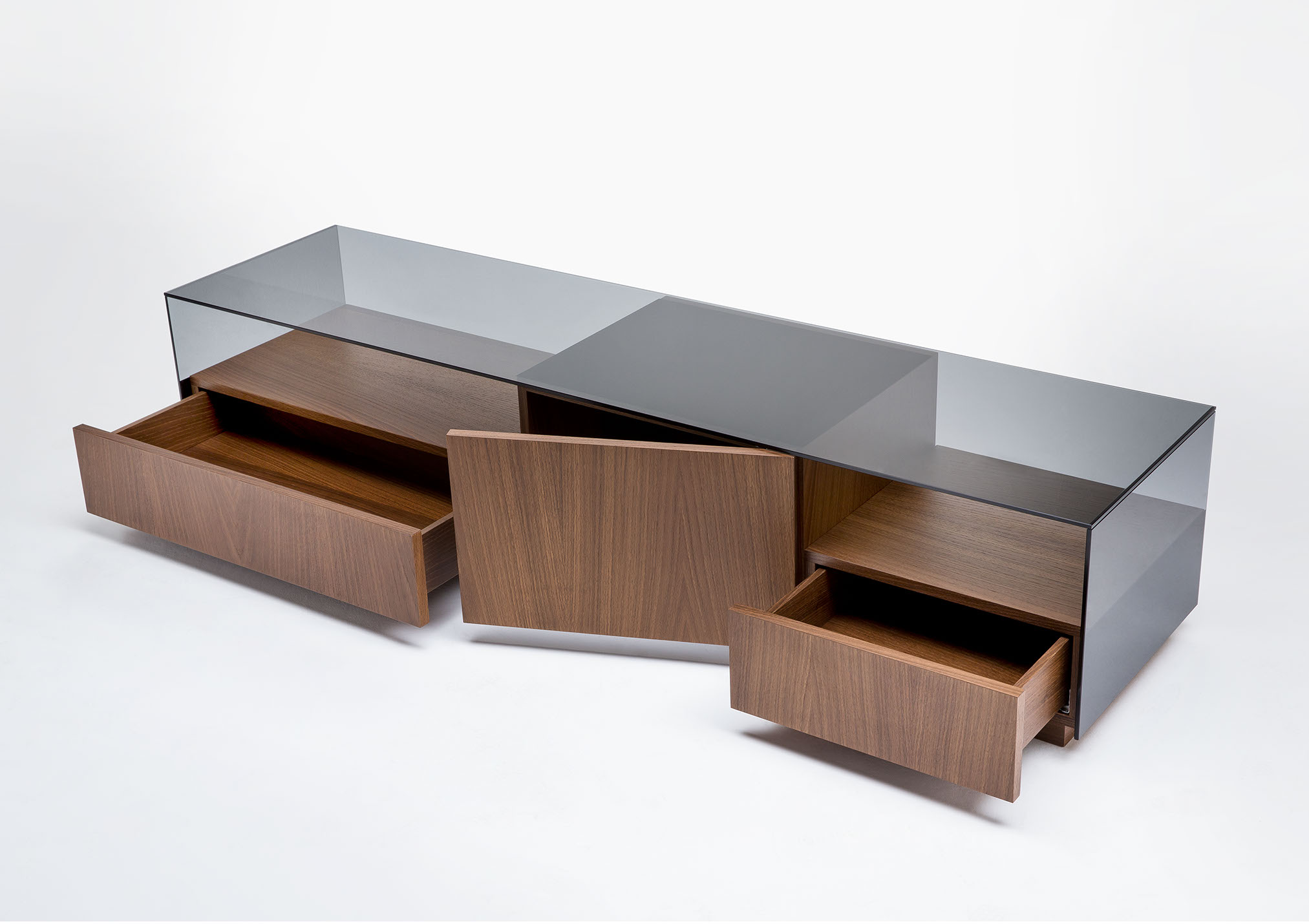 Meuble TV avec Plateau en Verre - Berto Salotti